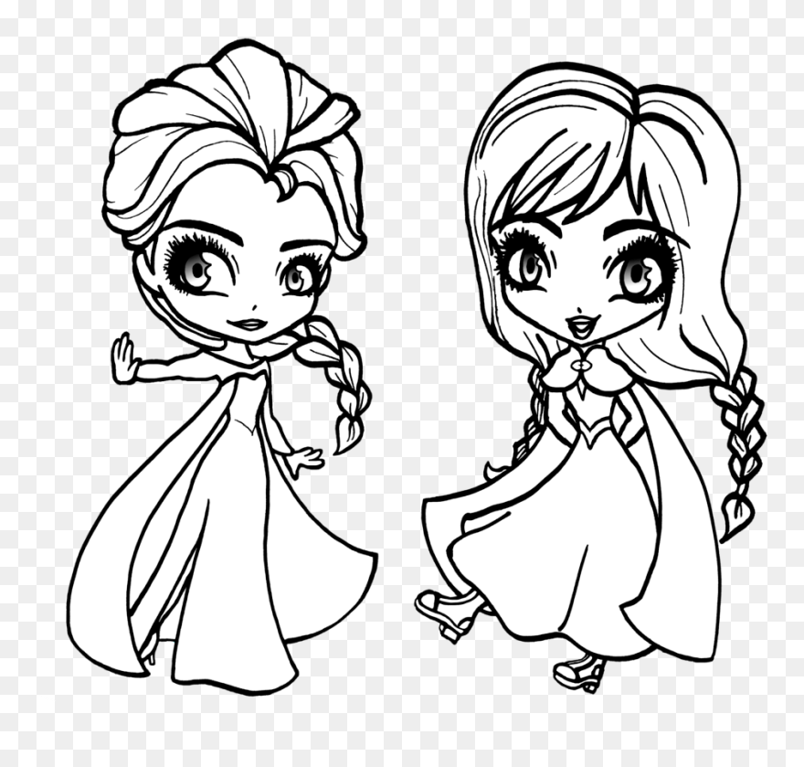 Download Chibi Elsa Coloring Pages Clipart (#5473639) - PinClipart
