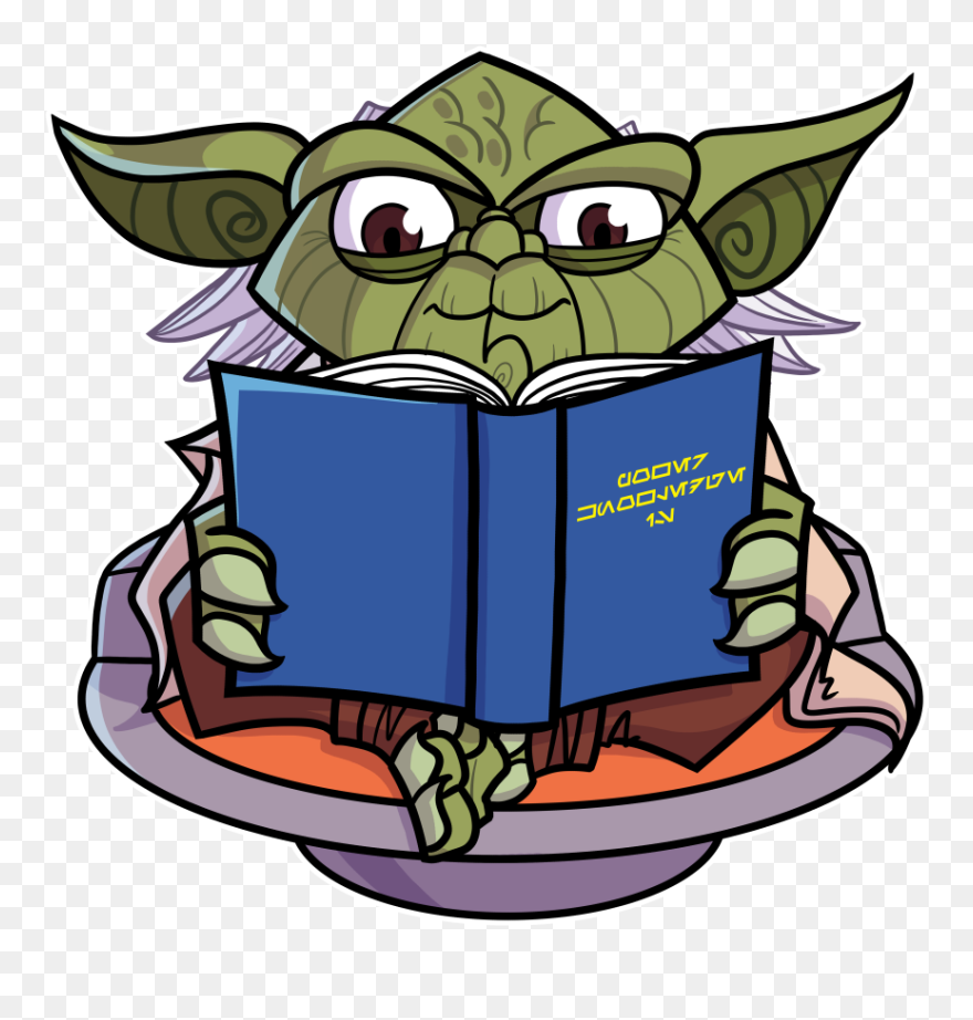 Reading Yoda Loves By Joehoganart - Yoda Reading A Book Clipart ...