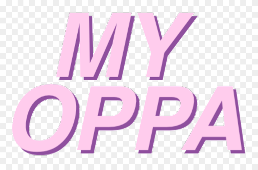 Download Kawaii Transparent Words Cute Pastel Pink Oppa Transparent ...
