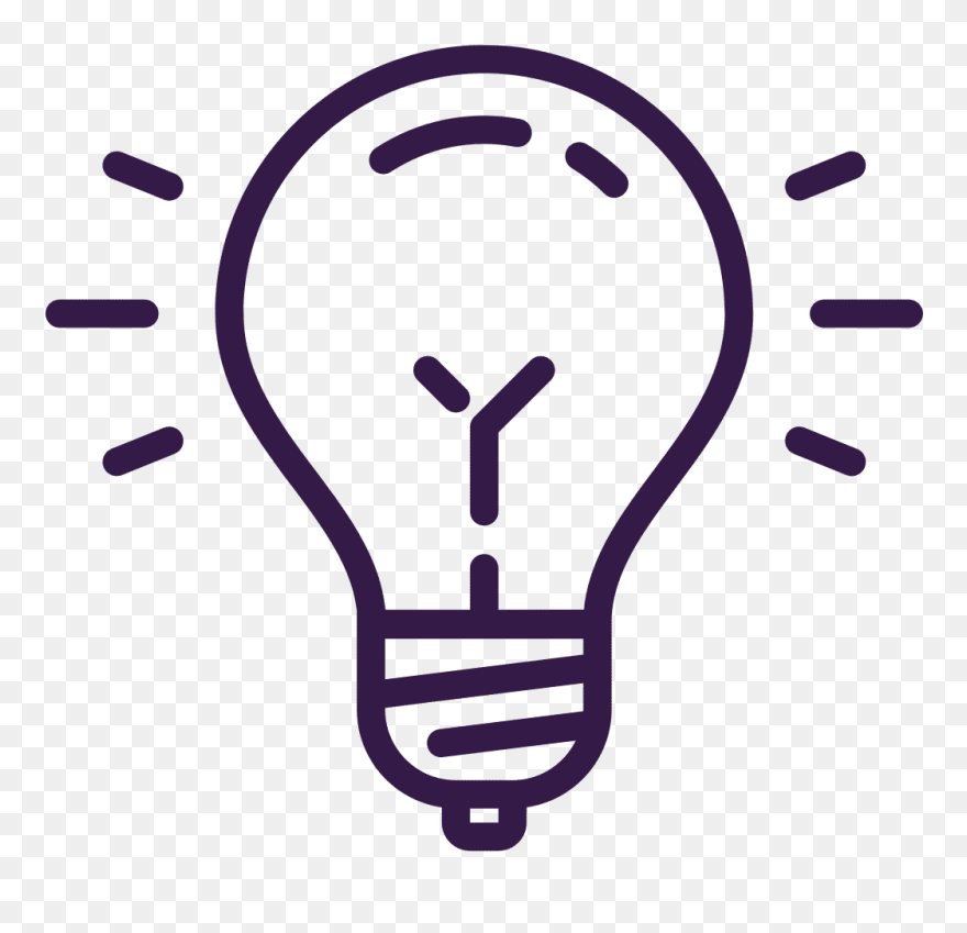 Download Inspiration And Ideas - Purple Light Bulb Clip Art - Png ...