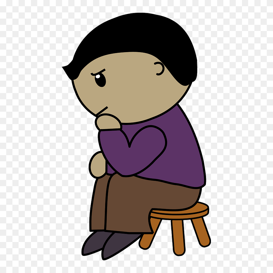Download Thinker Clipart - Sit And Think Cartoon - Png Download ...
