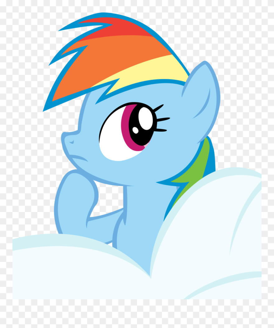 Thinking Rainbow Dash - My Little Pony Rainbow Dash Thinking Clipart ...