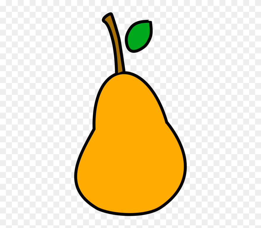 Download Transparent Fruit Food Fruit Line Clipart For Food - Pear ...