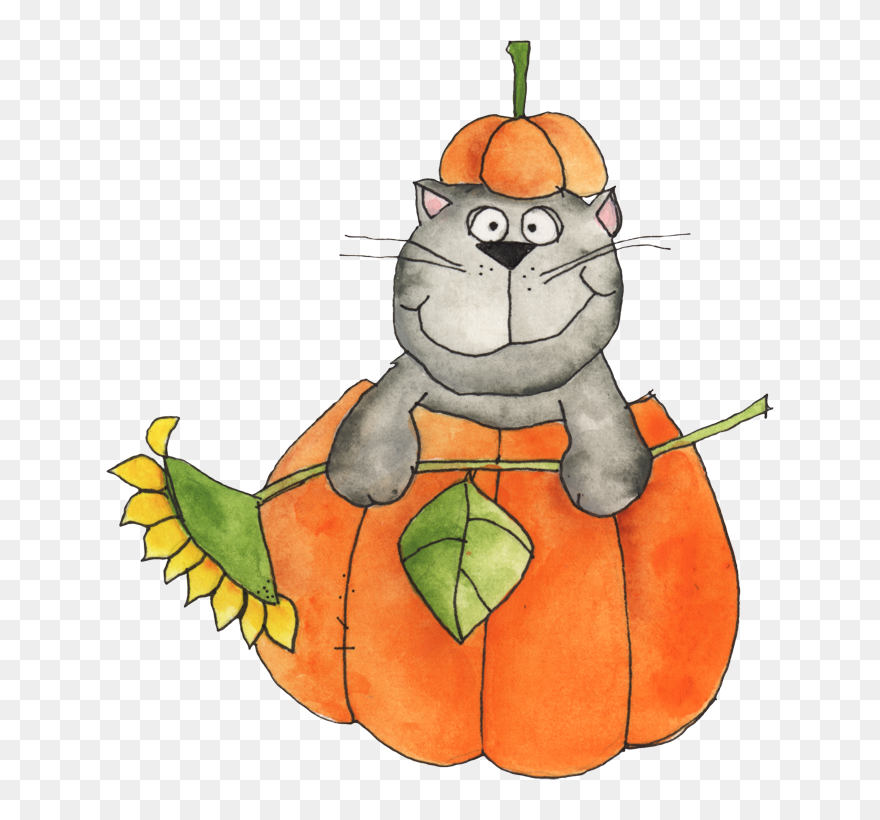 Welcome Autumn Autumn, Cat Clipart And Clip Art - Cartoon - Png ...