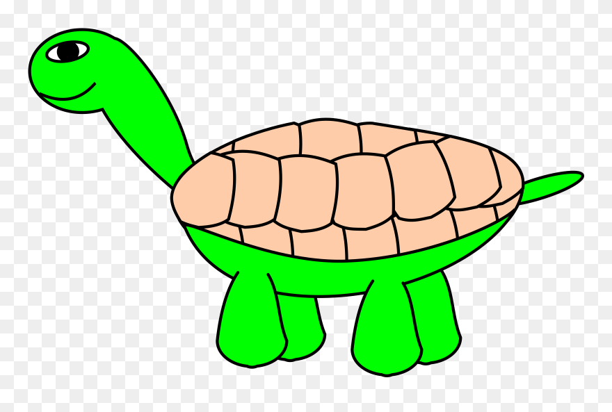 Vector Graphics Of Tortoise With Beige Shell - Cartoon Turtle Clipart ...