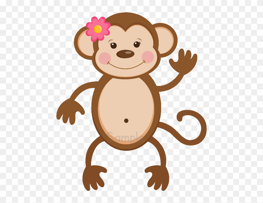 Clip Art Girl Monkey - Cute Girl Monkey Clipart - Png Download ...