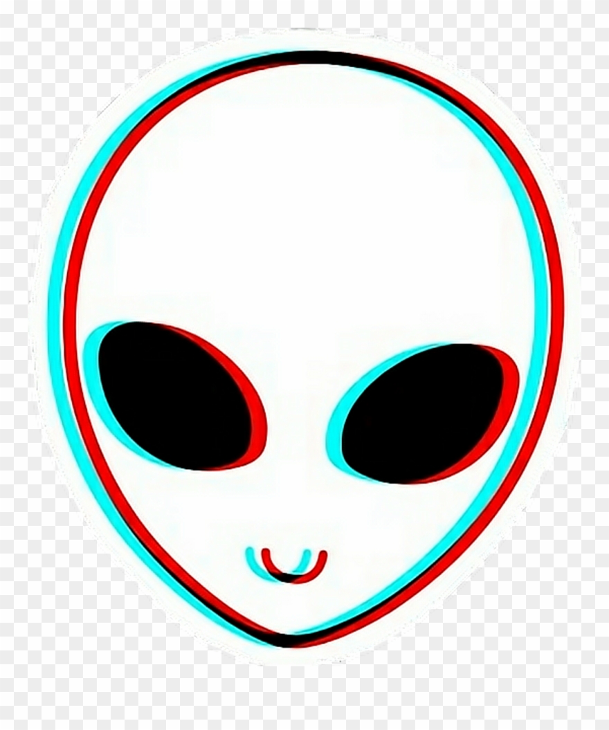 Alien Aliens Glitch Glitchy Red White Blue Tricky - Howth Clipart ...