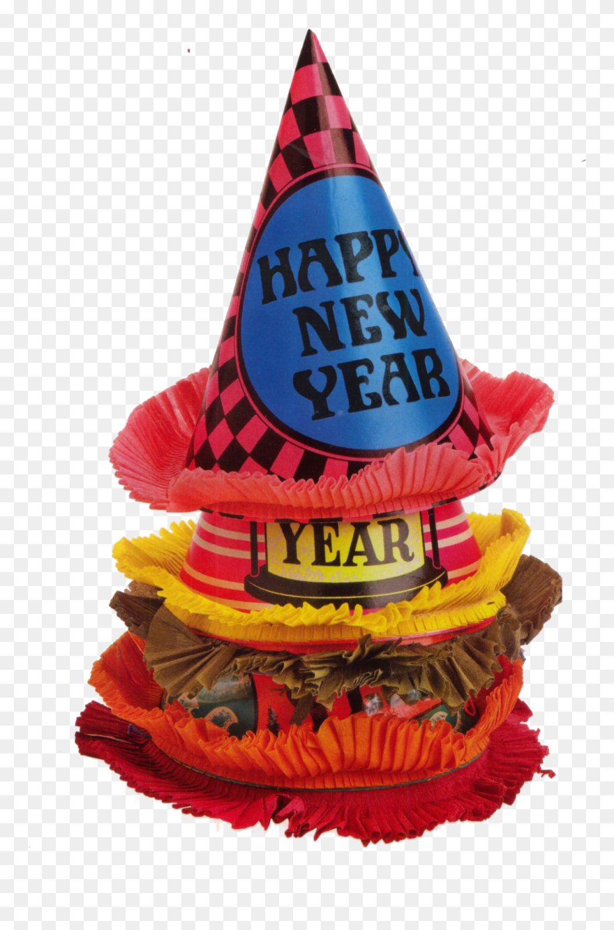 Download Transparent New Year Party Hat Clipart - Vintage Party Hat New ...