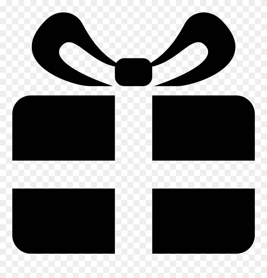 Black And White Christmas Present Clipart Picture Royalty - Christmas ...