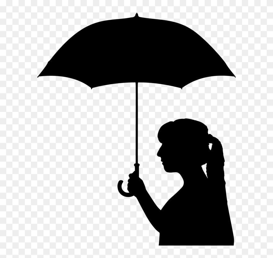Download Women With Umbrella Silhouette Clipart (#5513977) - PinClipart
