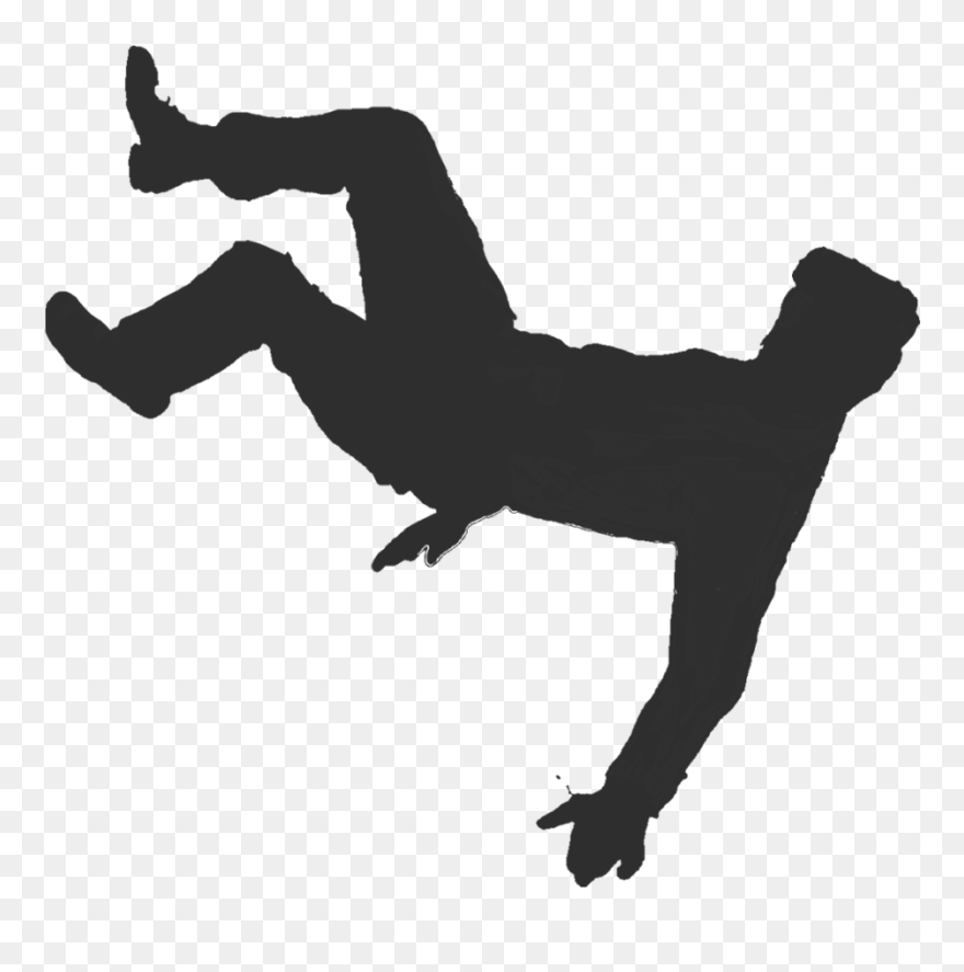 The Falling Man Clip Art Image Openclipart Portable - Silhouette Person ...