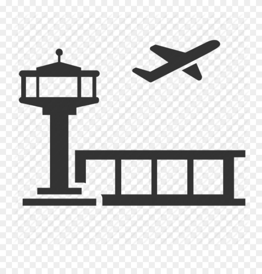 Flying Clipart Airport Terminal - Airport Terminal Icon Transparent ...