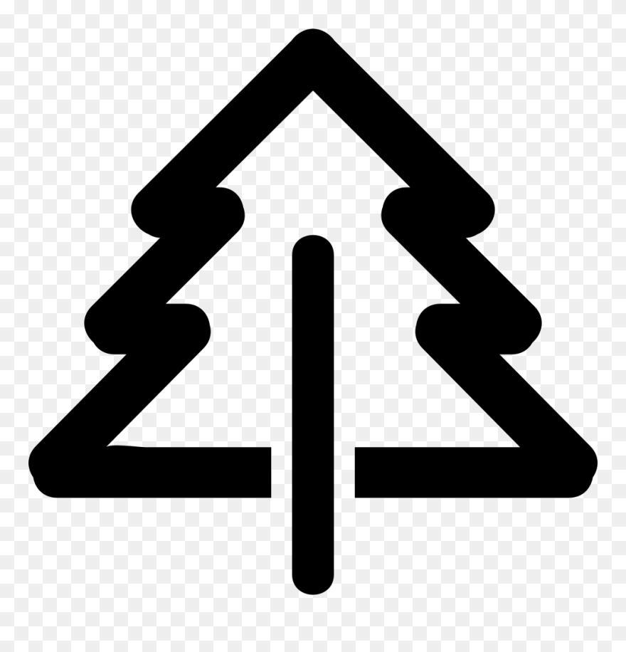 Pine Tree Gross Outline - Pine Tree Outline Svg Free Clipart (#5538348 ...