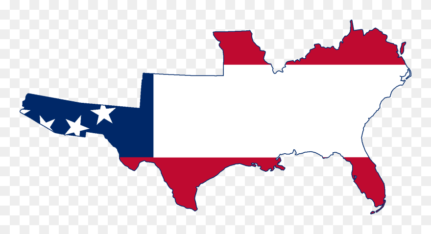 Flag Map Of The Greater Confederate States Of America - Confederate ...