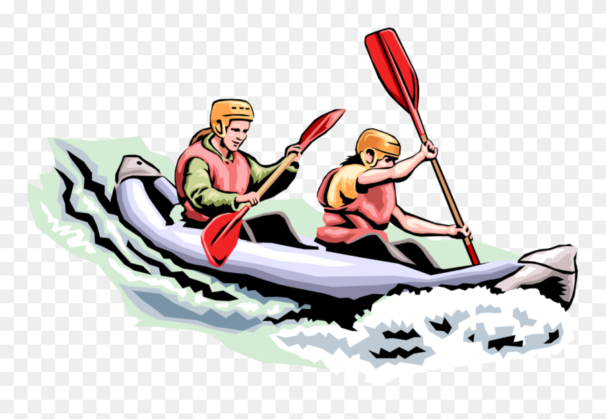Transparent Boat Cartoon Png - White Water Rafting Clip Art (#5543069 ...