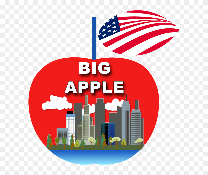 Big Apple New York Png Clipart (#5546305) - PinClipart