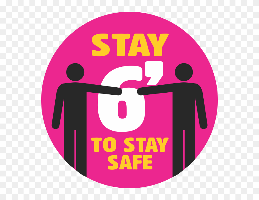 Coronavirus Social Distance Sticker - Poster Clipart (#5547299 ...