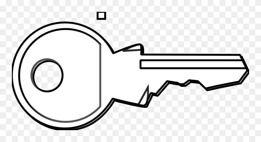 Key Clipart Outline - Black And White Key Clipart - Png Download ...