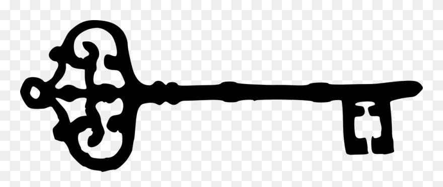 Keys Transparent Black - Skeleton Key Transparent Background Clipart ...
