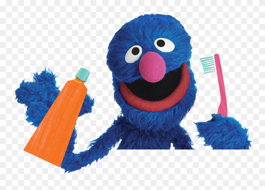 Download Grover Holding Toothbrush And Toothpaste - Sesame Street ...