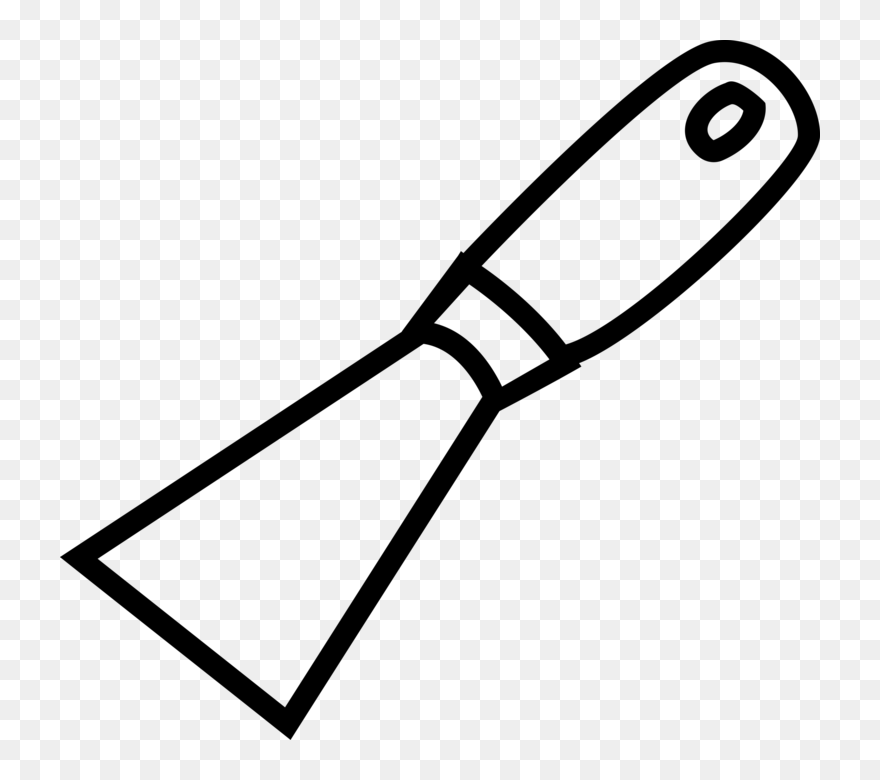 Vector Illustration Of Paint Scraper Stripper Tool - Paint Scraper Clip ...