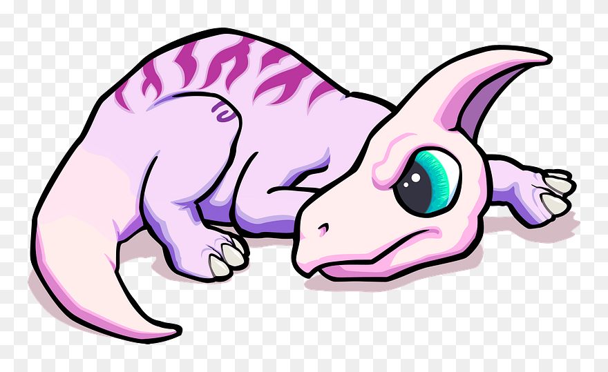 Download Hadrosaur 03 Clipart - Cartoon Dinosaurs Transparent - Png ...