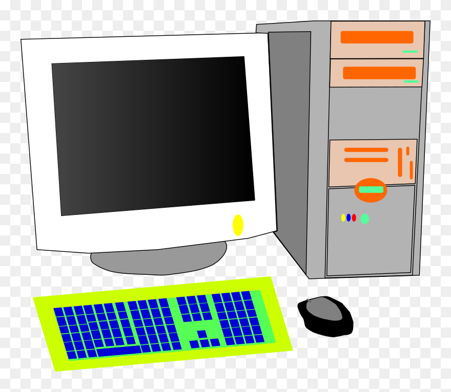 Download Clipart - Old Monitor Crt Desktop Computer - Png Download ...