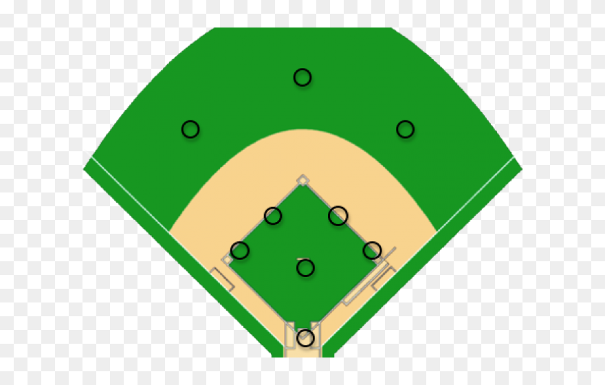 Diamonds Clipart Baseball Field - Baseball Double Cut Diagrams - Png ...
