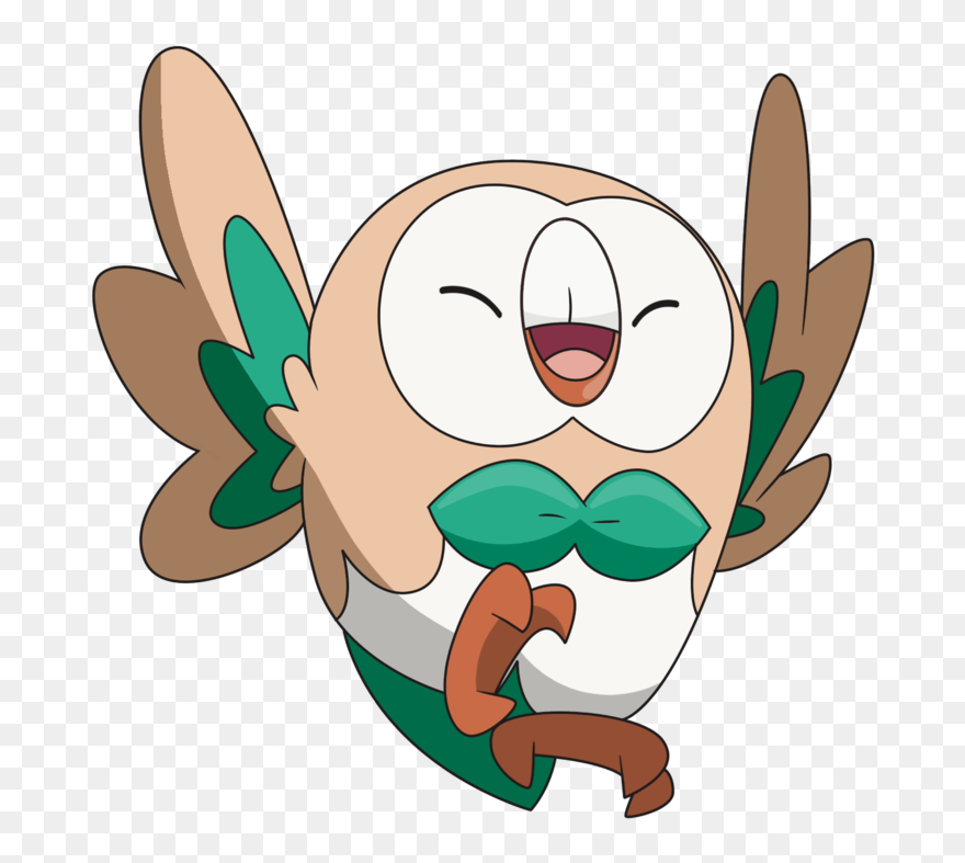 Pokemon Cliparts Free Download - Pokemon Rowlet Transparent Background ...