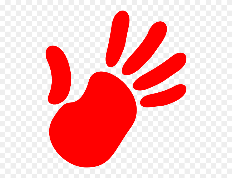 Handprint Clipart Printable, Handprint Printable Transparent - Red ...