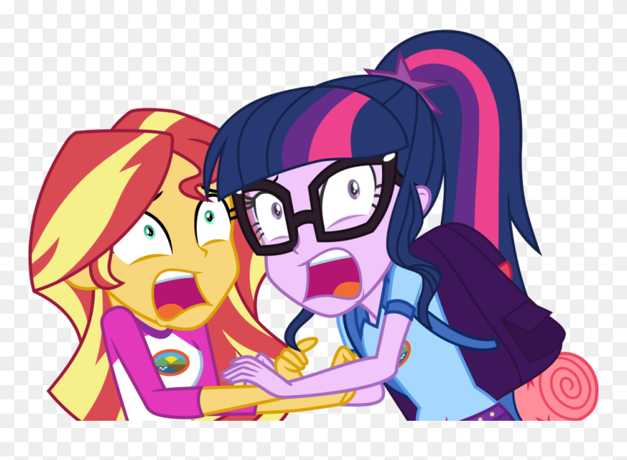 Scare Clip Scary Movie - Mlp Eg Sunset Shimmer Scared - Png Download ...