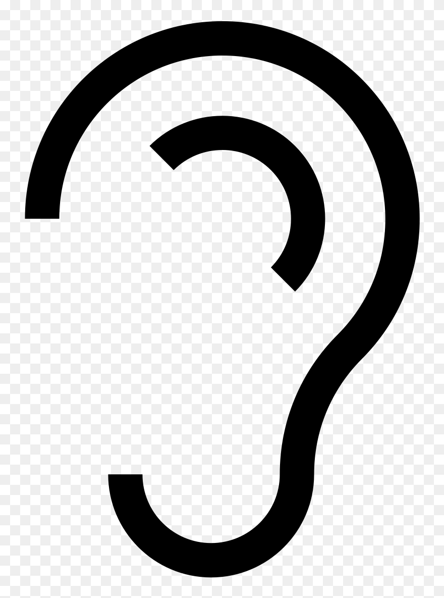 Hearing Computer Icons Clip Art - Transparent Background Ear Icon - Png ...