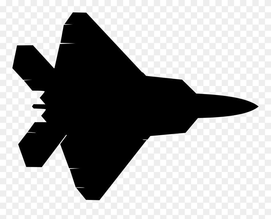 F 22 Raptor Silhouette Clipart (#5603567) - PinClipart