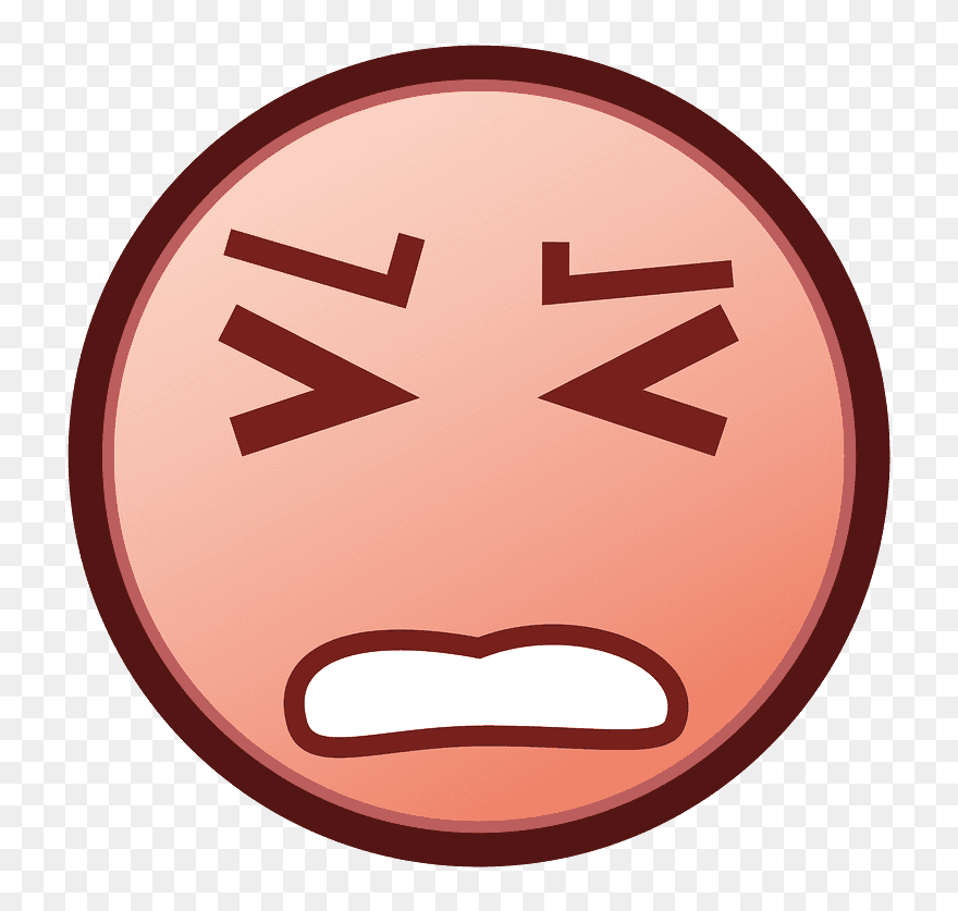 Persevering Face Emoji Clipart - Emoticon - Png Download (#5611171 ...