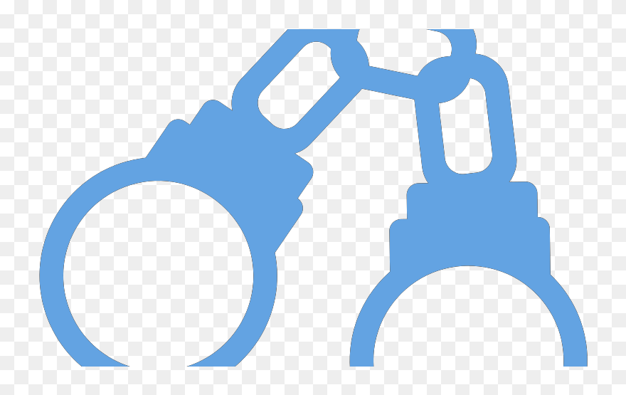 Handcuffs Icons In Blue Clipart (#5612399) - PinClipart
