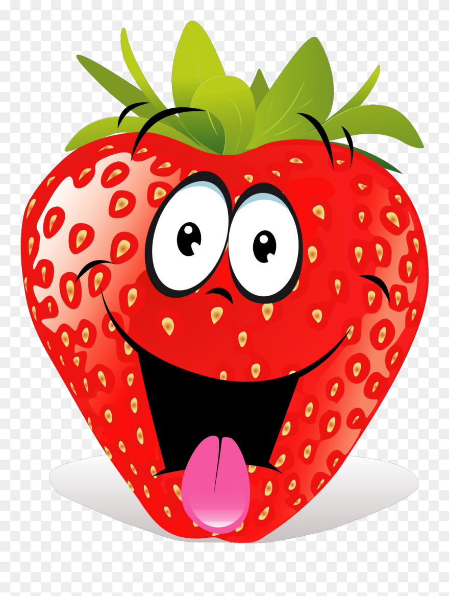 Funny Strawberry Clipart - Png Download (#5613599) - PinClipart