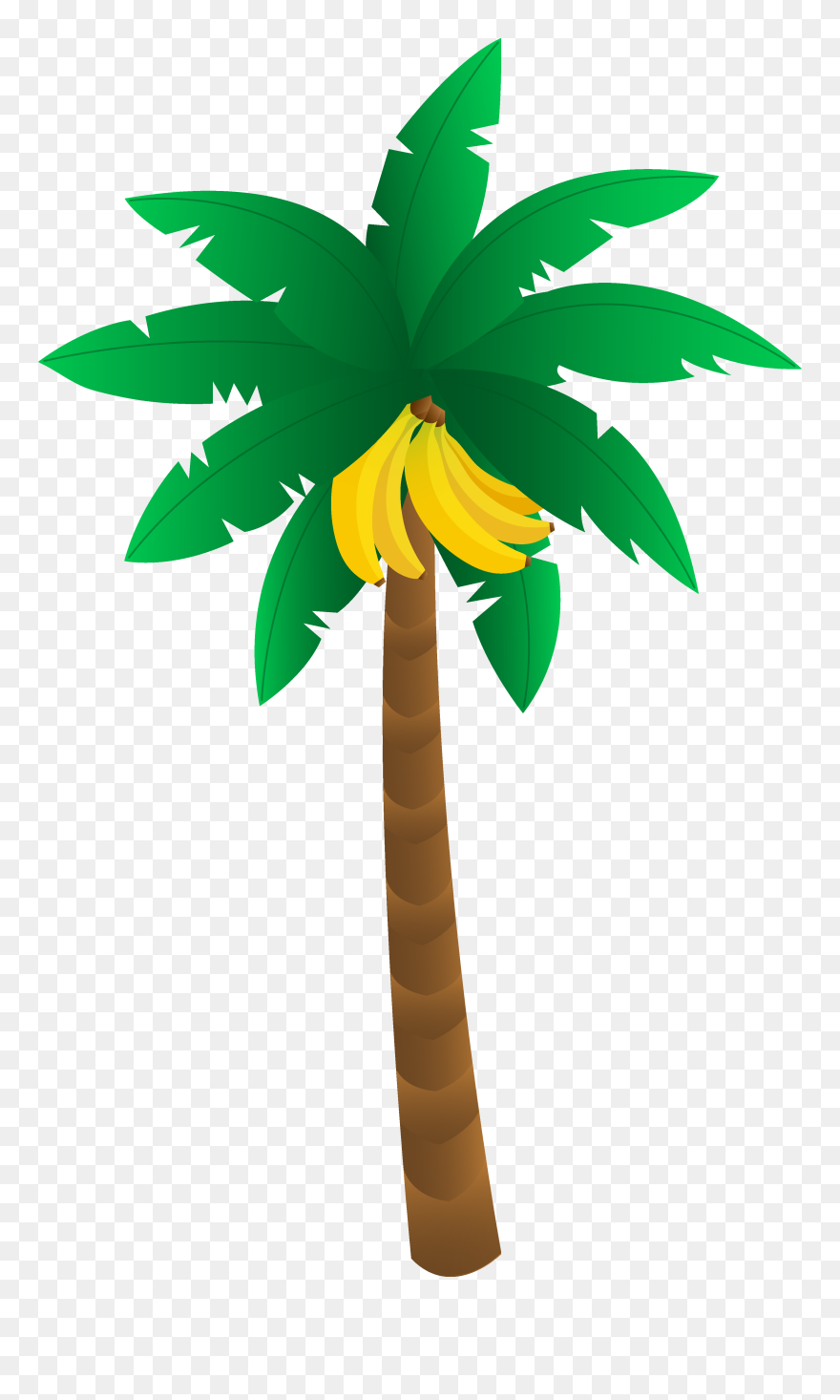 Download Transparent Banan Clipart - Banana Tree Silhouette - Png ...
