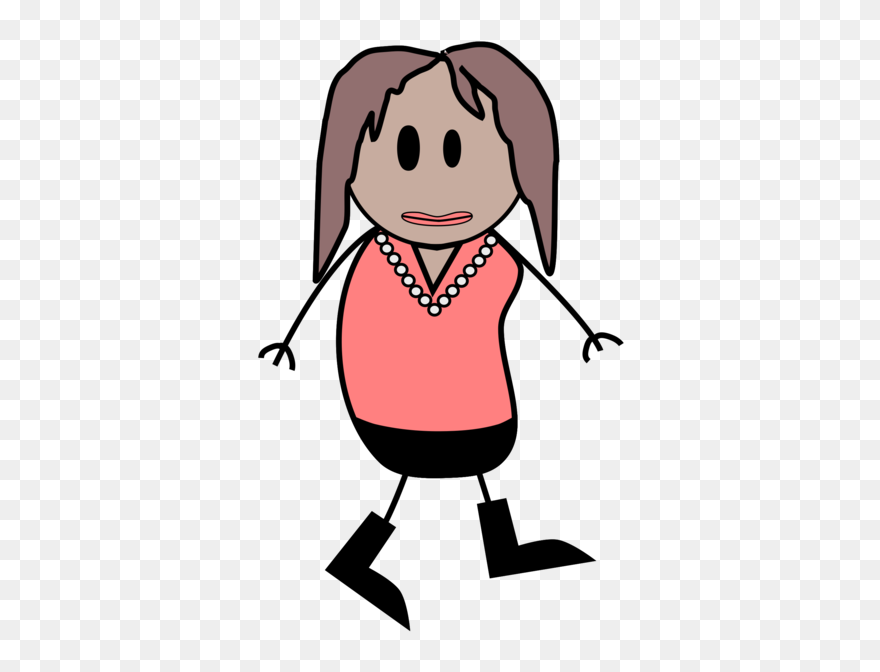 Pink,human Behavior,art - Lady Stick Figures Clipart (#5615764 ...