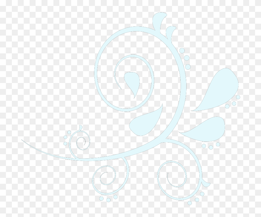 Blue Swirl Svg Clip Arts - Paisley Border Clip Art - Png Download ...