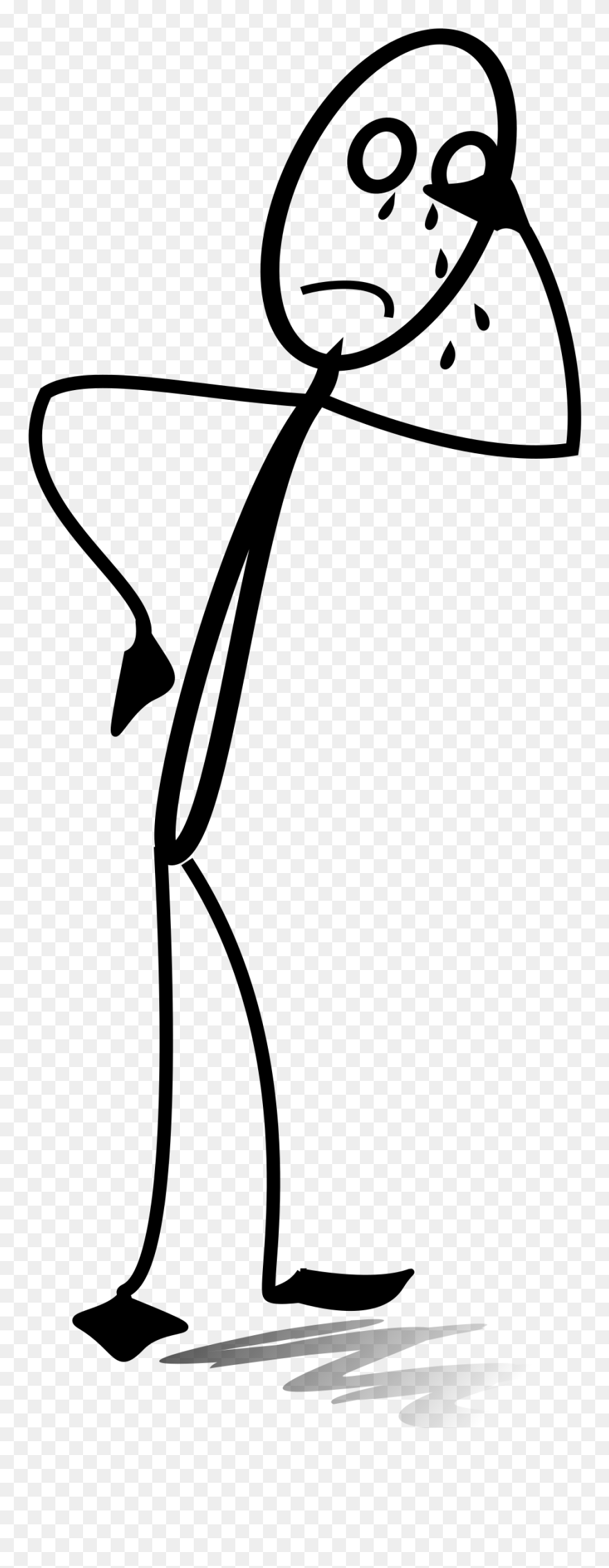 Download Sad Crying Stickman Free Photo - Sad Stick Figure Transparent ...