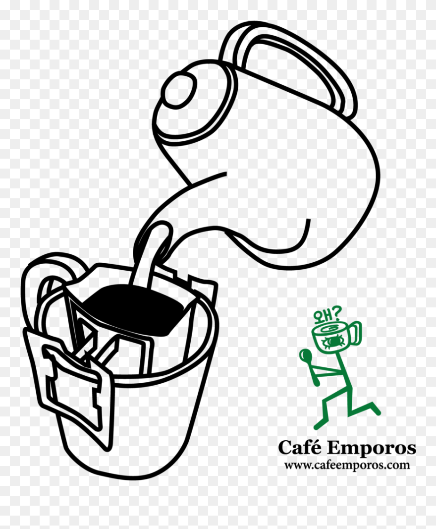 Hand Drip Coffee Pack Signature Blend - Coffee Drip Bags Vector Clipart ...