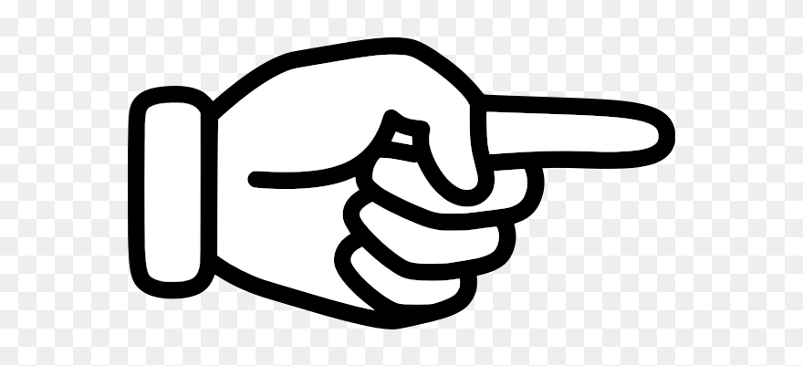 Index Finger Pointing - Black And White Finger Clipart (#5626043 ...