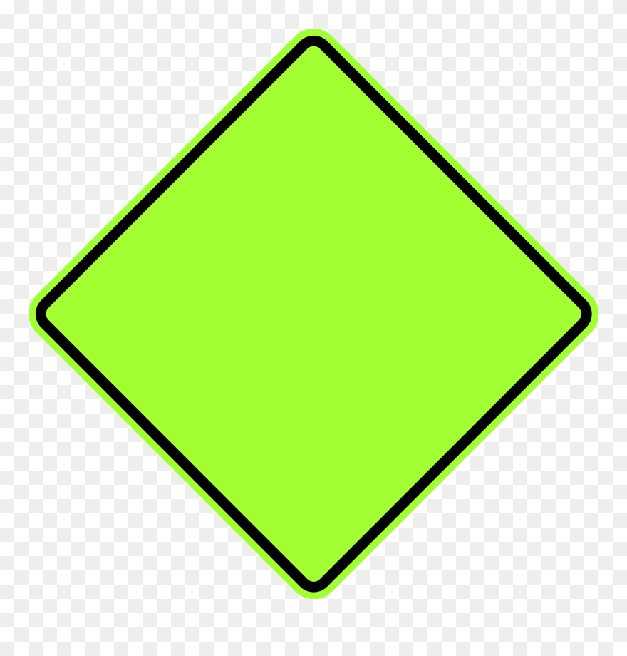 File Diamond Warning Sign - Rhombus Png Clipart (#5630537) - PinClipart