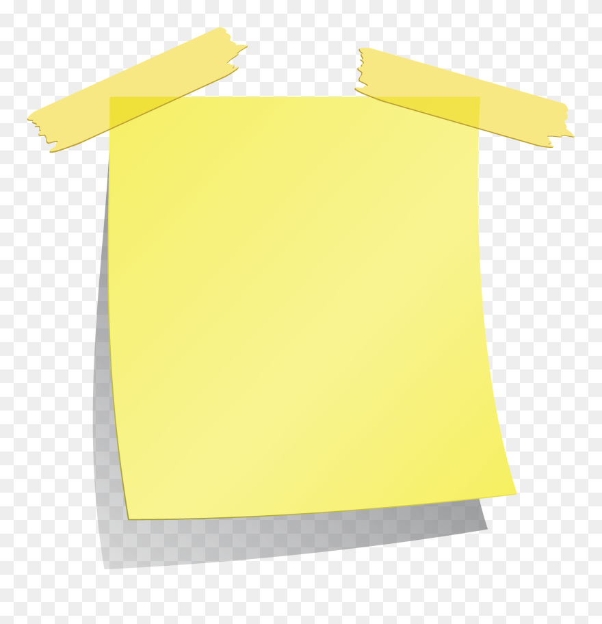 Download Paper Post-it Note Adhesive Tape Yellow - Reminder Notes Png ...