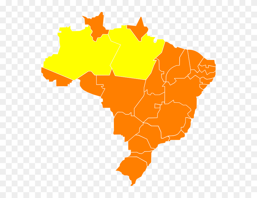 Brazil Map Transparent Clipart (#5637172) - PinClipart