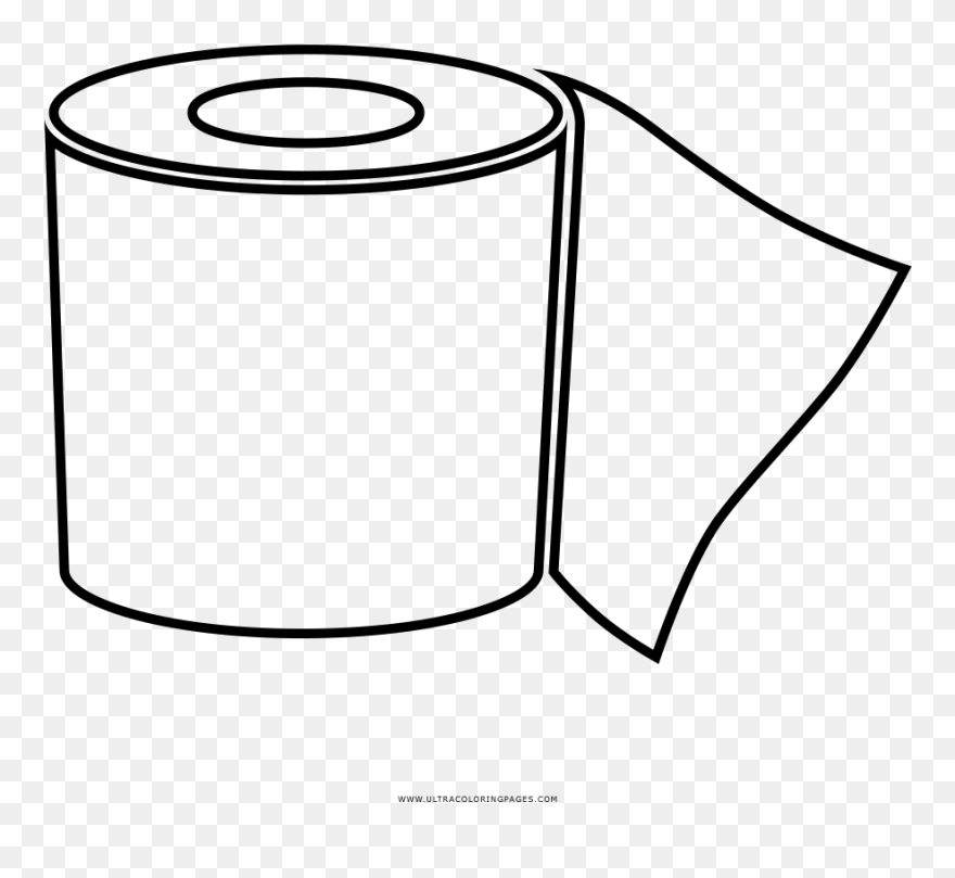 Download Toilet Paper Coloring Page - Toilet Paper Drawing Png Clipart ...