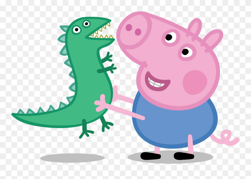 Peppa Pig"s Brother George Playing - George And Mr Dinosaur Clipart ...