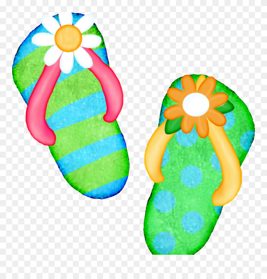 Summer Clipart Art - Flip Flops Clip Art - Png Download (#5650159 ...