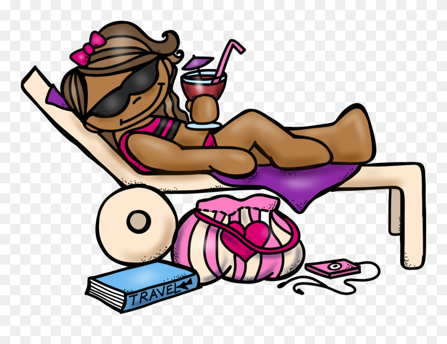 Sun Bather Reading A Book Clipart Clip Art Freeuse - Writing - Png ...