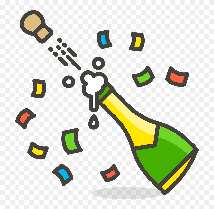 Bottle With Popping Cork Emoji Clipart - Popping Icons - Png Download ...